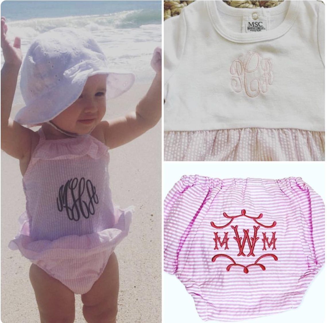 Personalized Baby Girl Sunsuit - Etsy