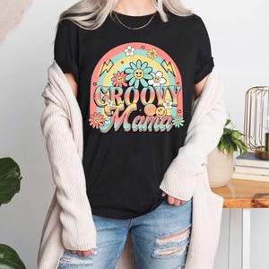 Groovy Mama Shirt, Cute Rainbow Groovy Mama Shirt, Groovy Shirt, Groovy ...