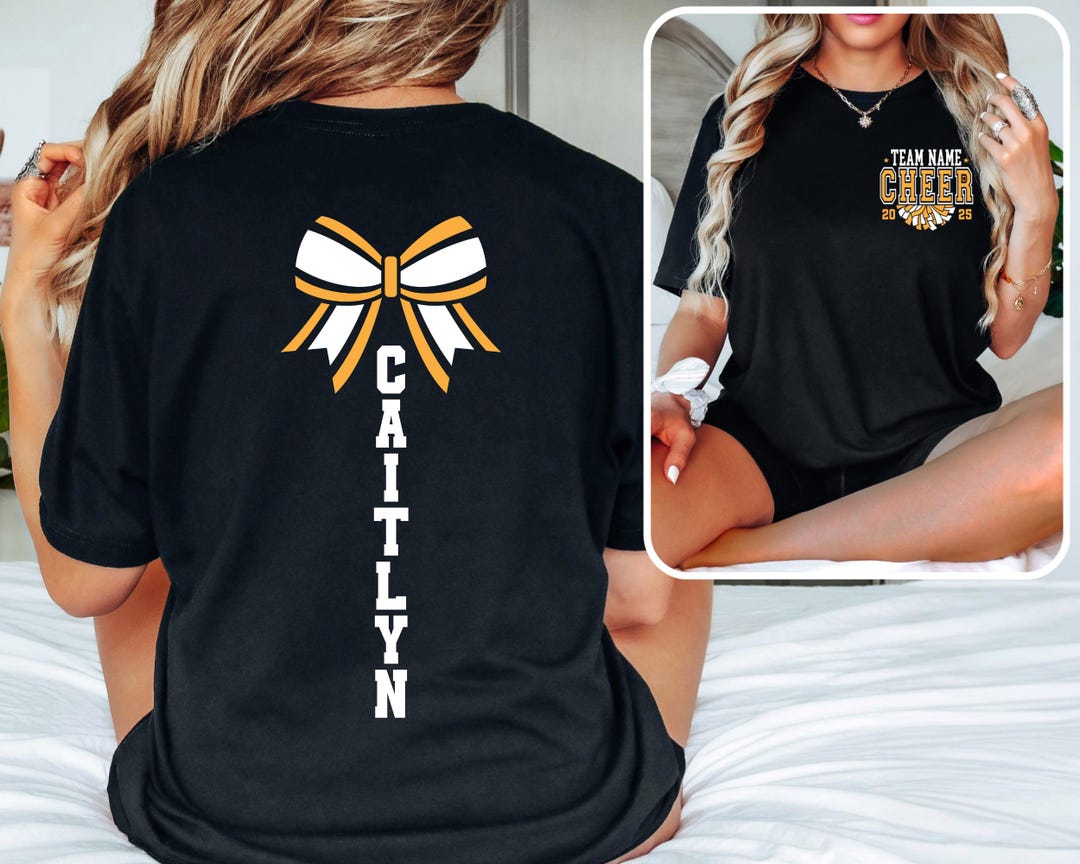 Custom Cheer Team Name Shirt: Personalized Cheerleading Tee - Etsy