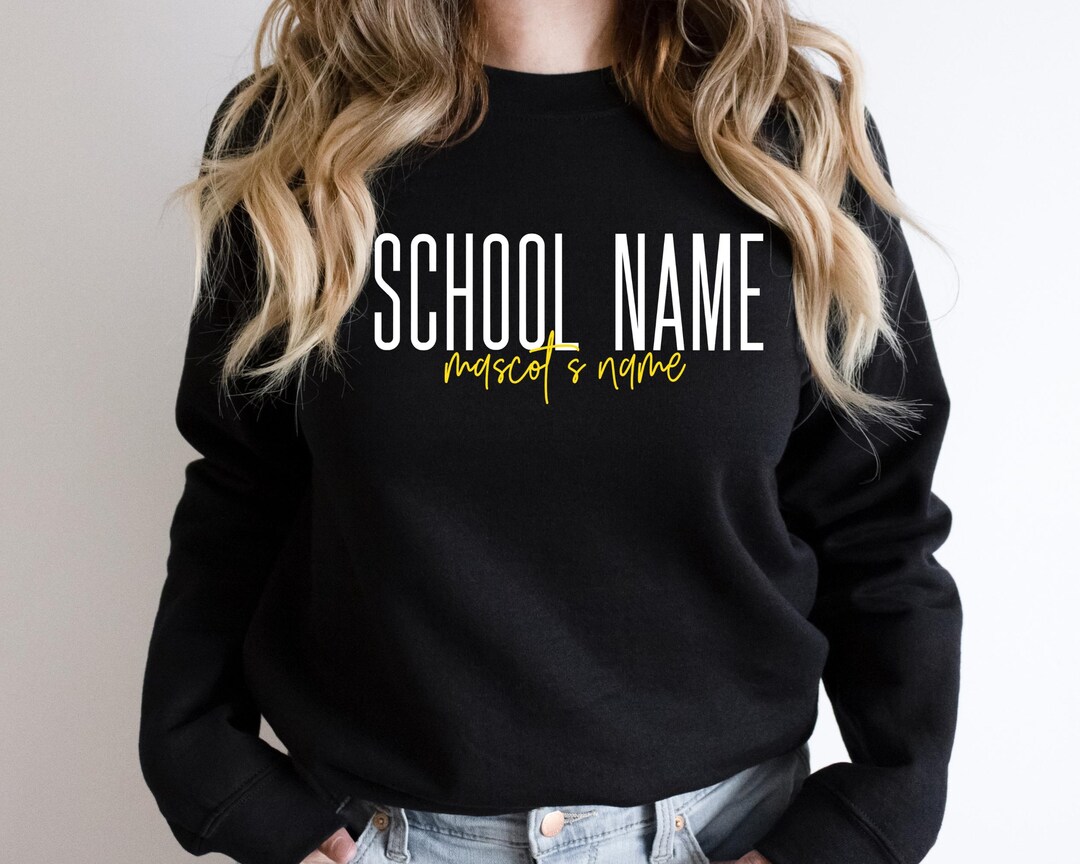 Personalized School Shirt, Custom School Sweatshirt, Custom Text Tshirt ...