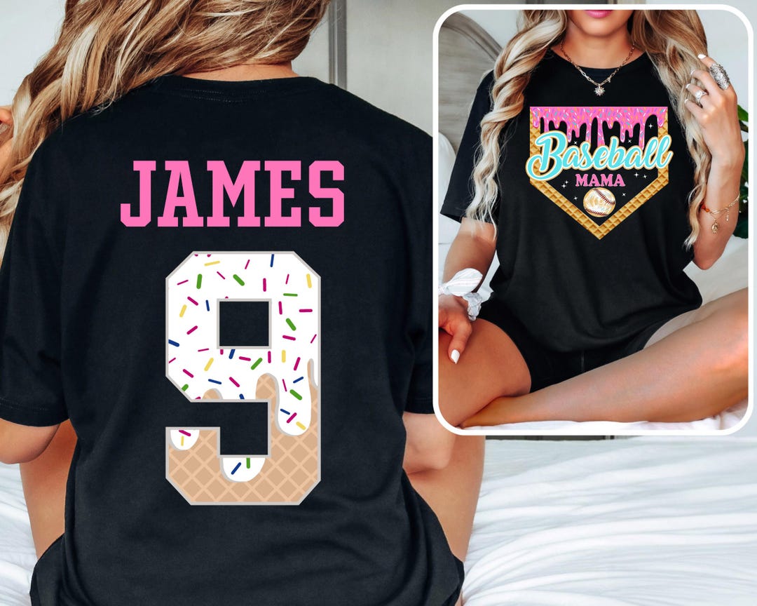 Custom Baseball Drip Mama Shirt, Team Mom T Shirt, Personalized Ice ...