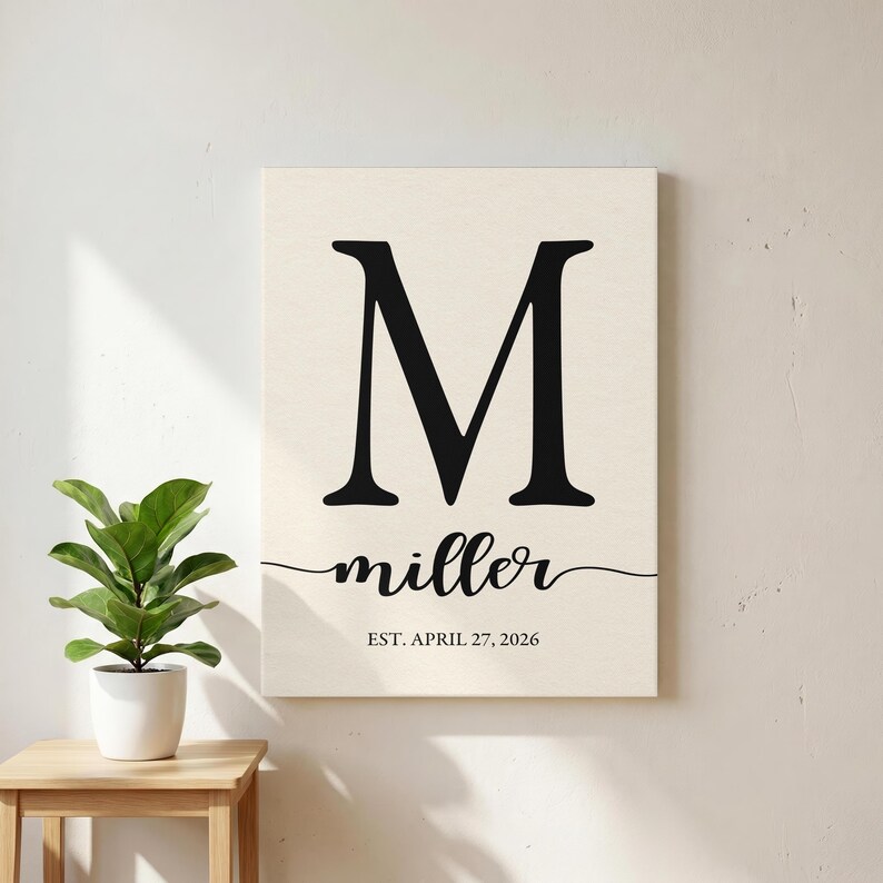 Personalized Family Name Sign, Established Sign, Farmhouse Wall Decor ...