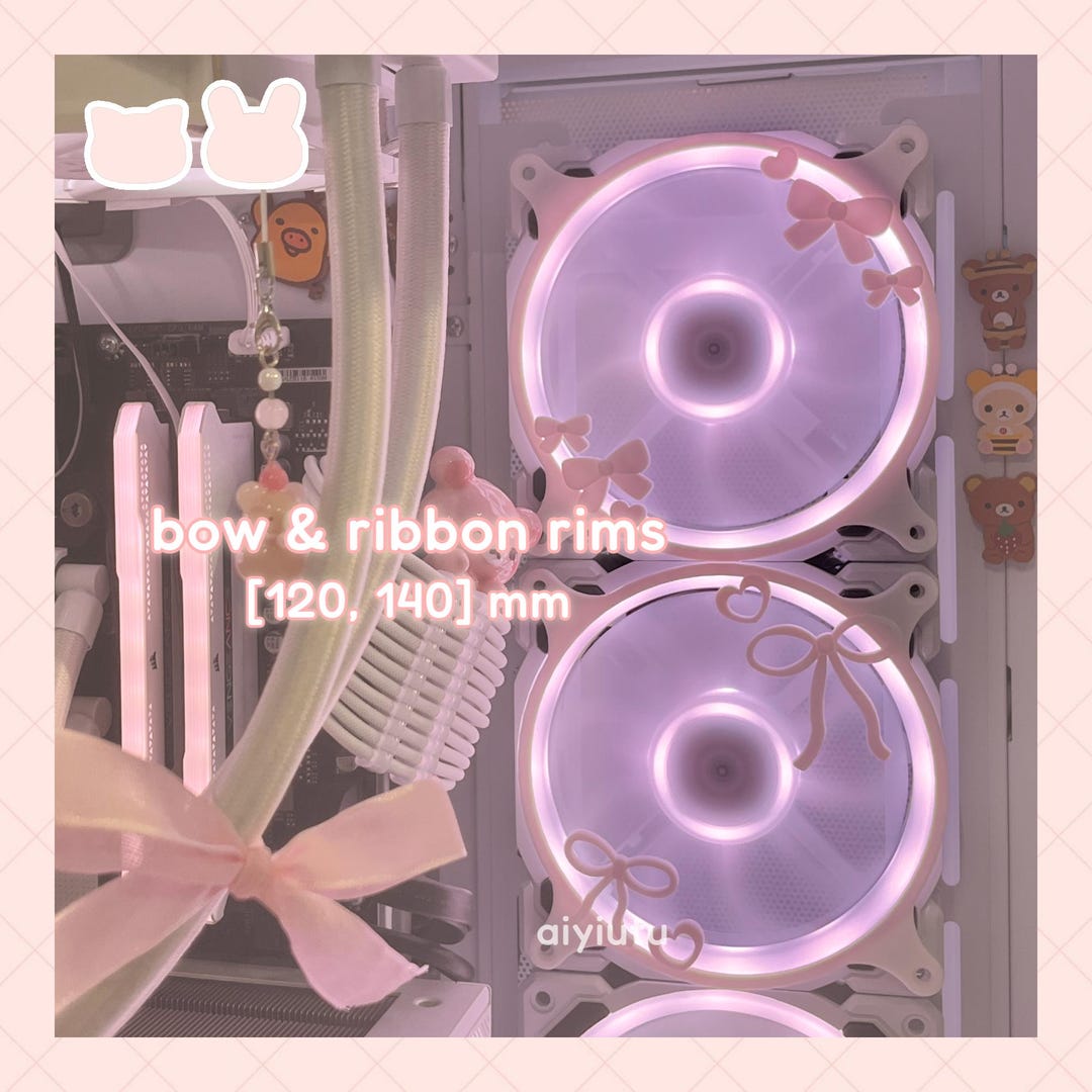 Ribbon Bows (rims, Border) | Pc Fan Grills (covers, Shrouds) - Etsy