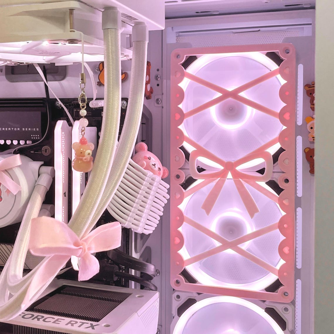 Side Frills Lace up Ribbon V2 Fan Grills | 2± Colors | 360, 240 (mm) - Etsy