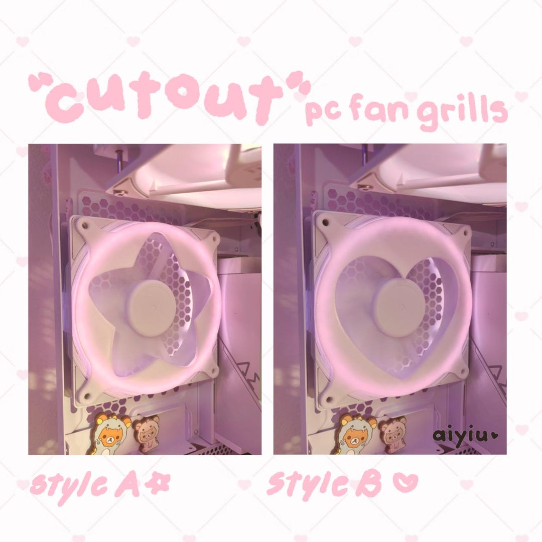 Star / Heart (cutouts) | Pc Fan Grills (covers, Shrouds) | Cute Pc Deco ...