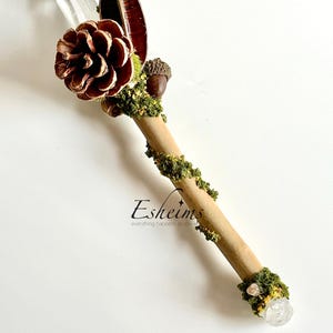 Wooden Wand, Magic Crystal Wand, Home Decor, Dried Nut Decoration ...