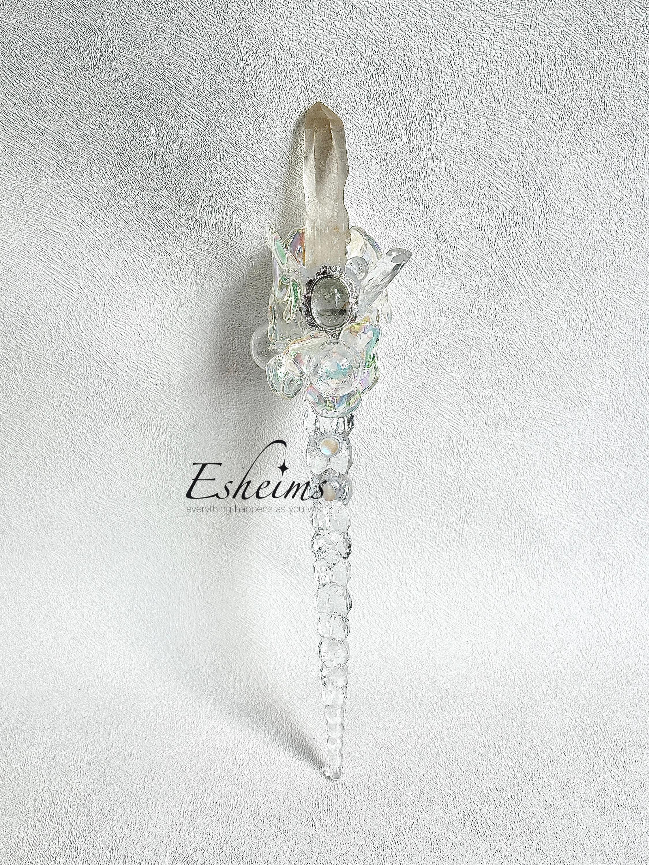 Natural Crystal Quartz Wand, Crystal Tower, Magic Wand, Handmade Wand ...