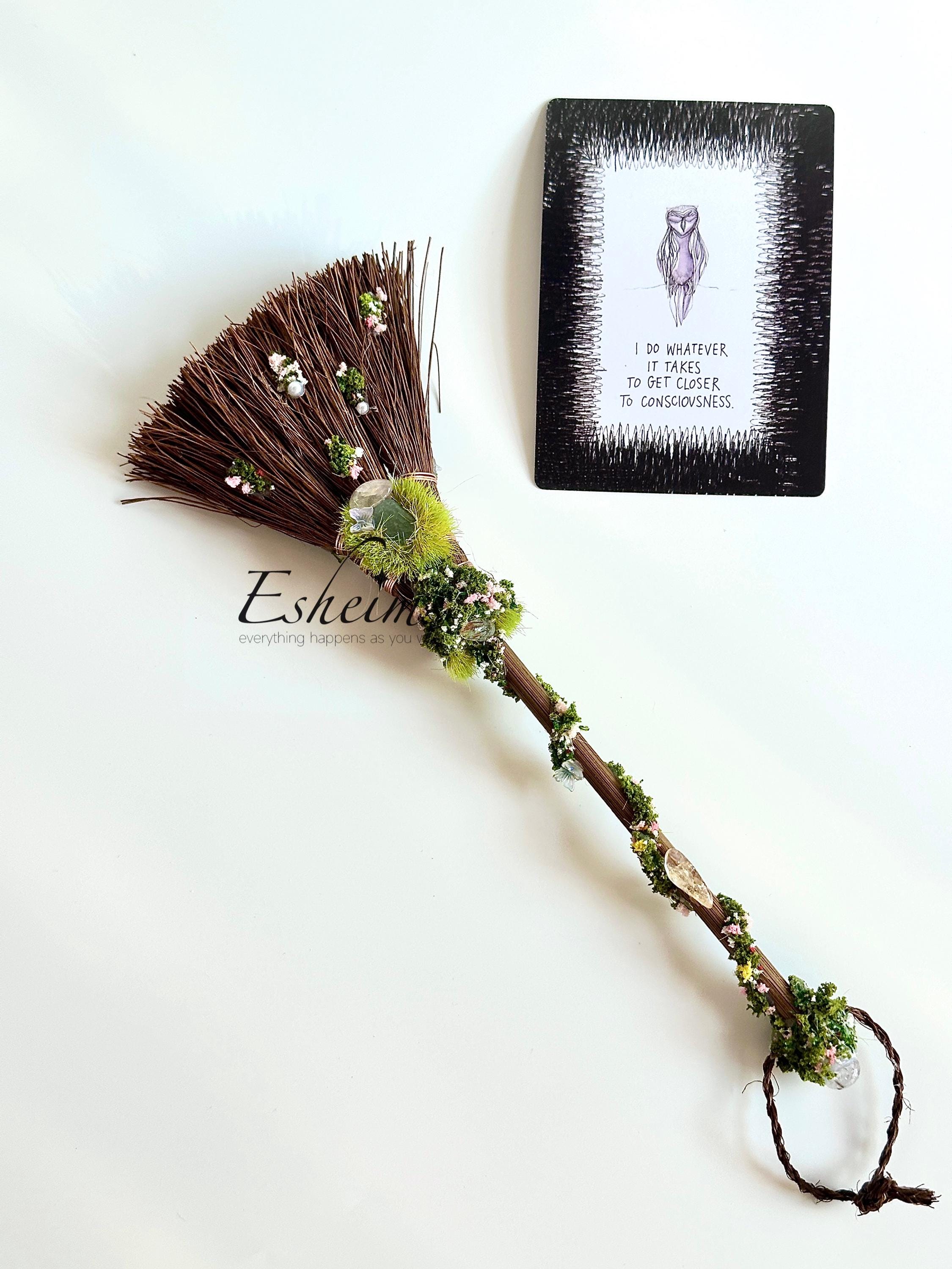 Crystal Hand Broom, Magic Witch Broom, Delicate Mini Broom, Spiritual ...