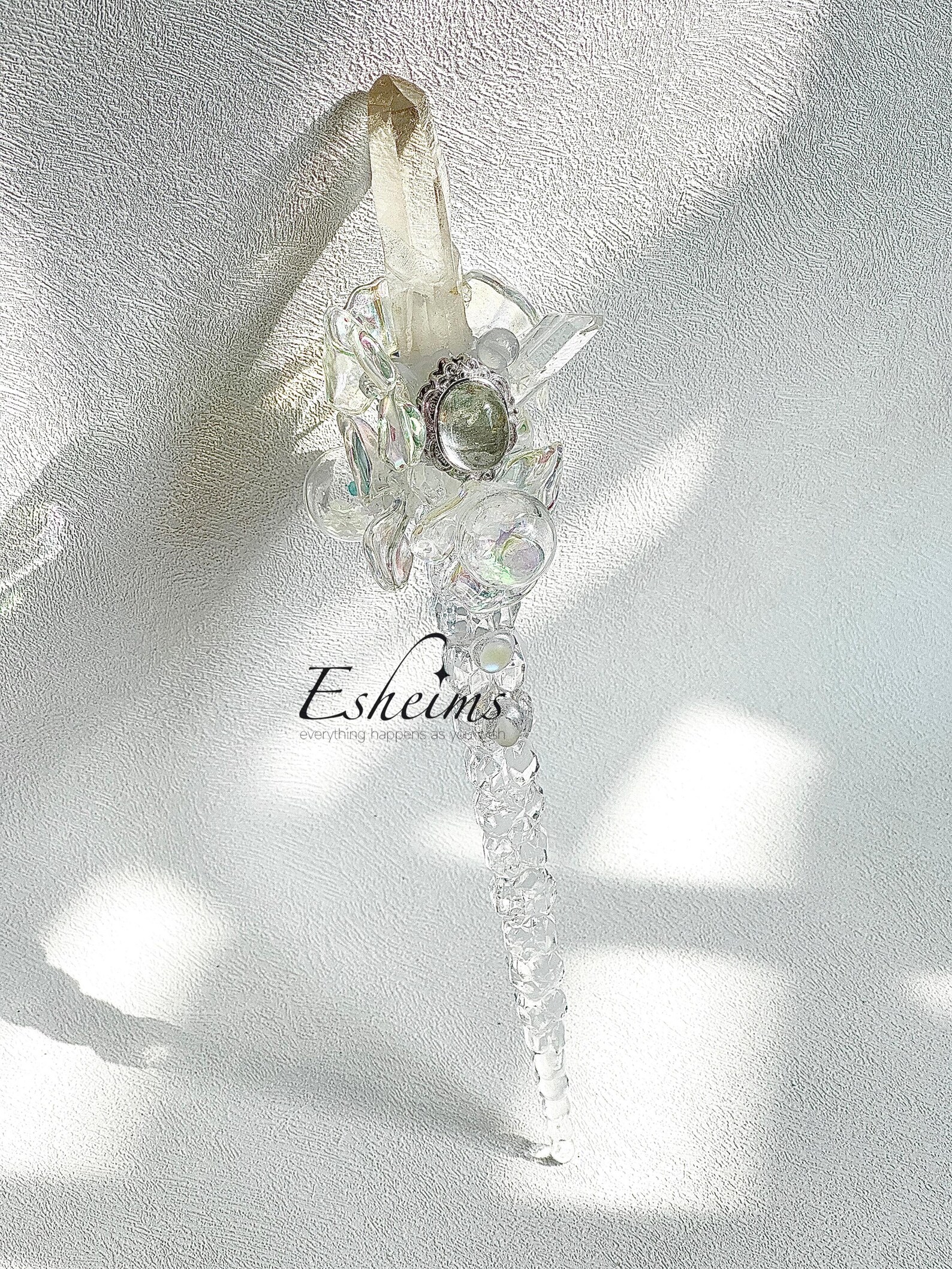 Natural Crystal Quartz Wand, Crystal Tower, Magic Wand, Handmade Wand ...
