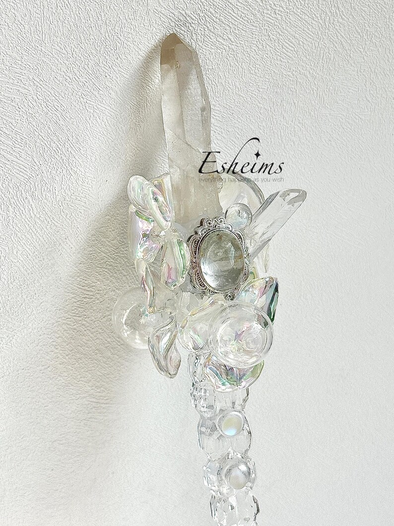 Natural Crystal Quartz Wand, Crystal Tower, Magic Wand, Handmade Wand ...