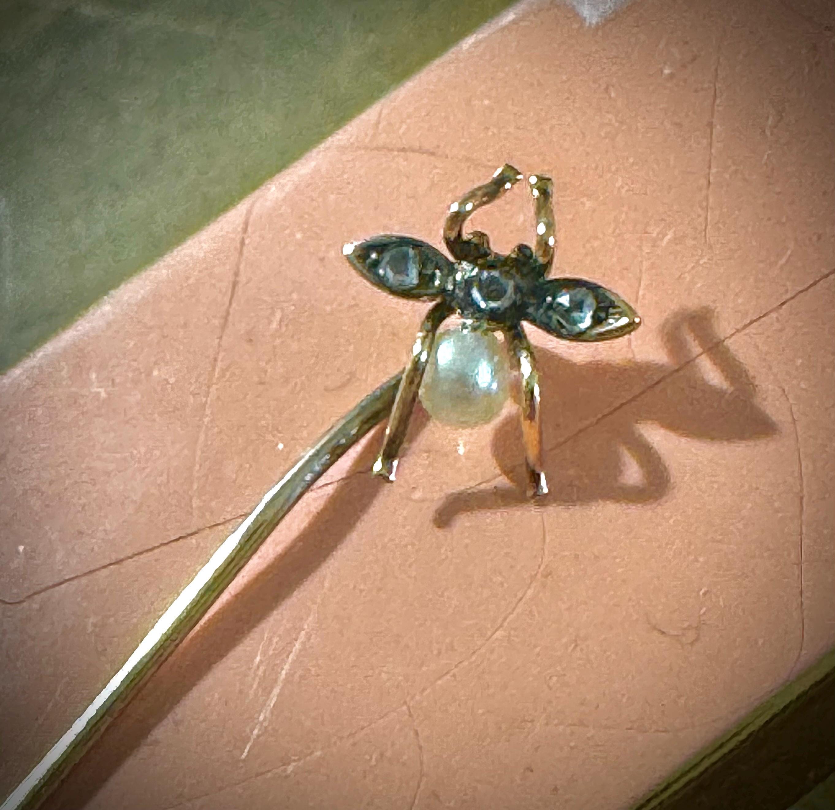 Antique Rose Cut Diamond Fly Stick Pin - Etsy