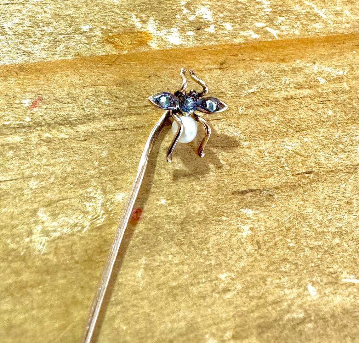 Antique Rose Cut Diamond Fly Stick Pin - Etsy
