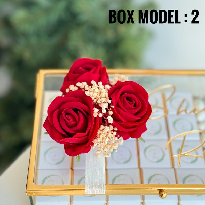Personalized Gold Glass Chocolate Box: Wedding Engagement Favors - Etsy ...