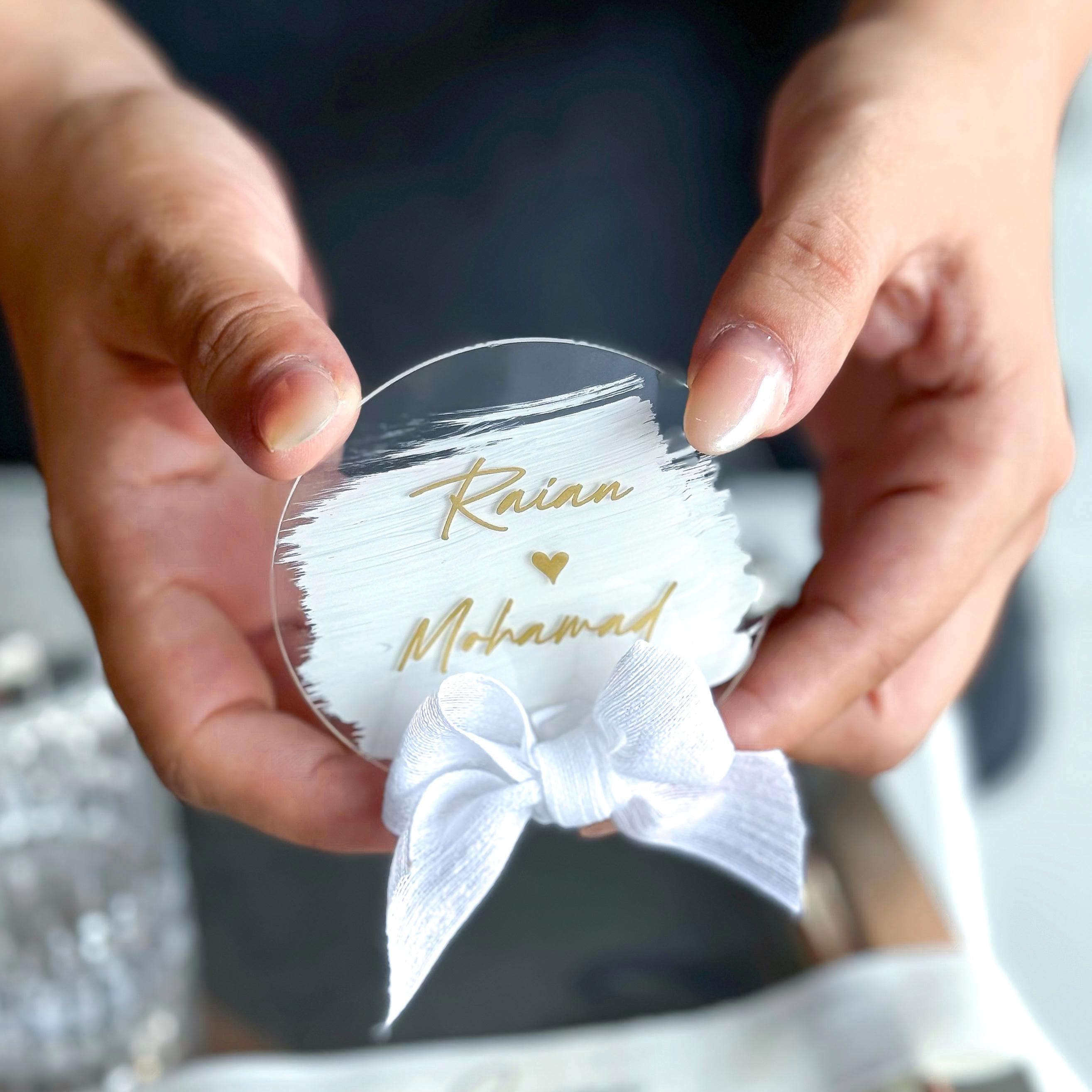 Personalized Wedding Gift Magnet, Plexiglass Engagement Favors, Custom ...