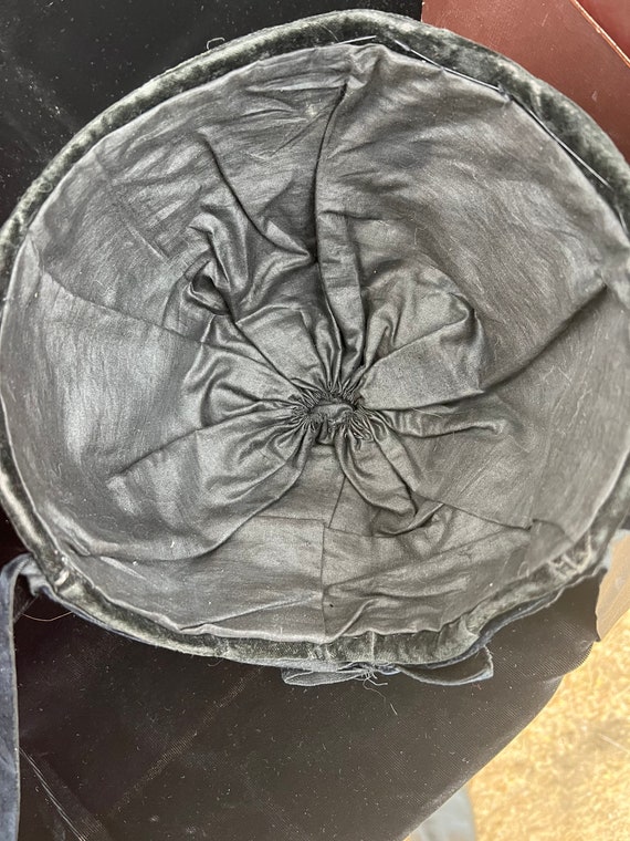 Victorian Edwardian Cottage Core Black Velvet Bonnet … - Gem