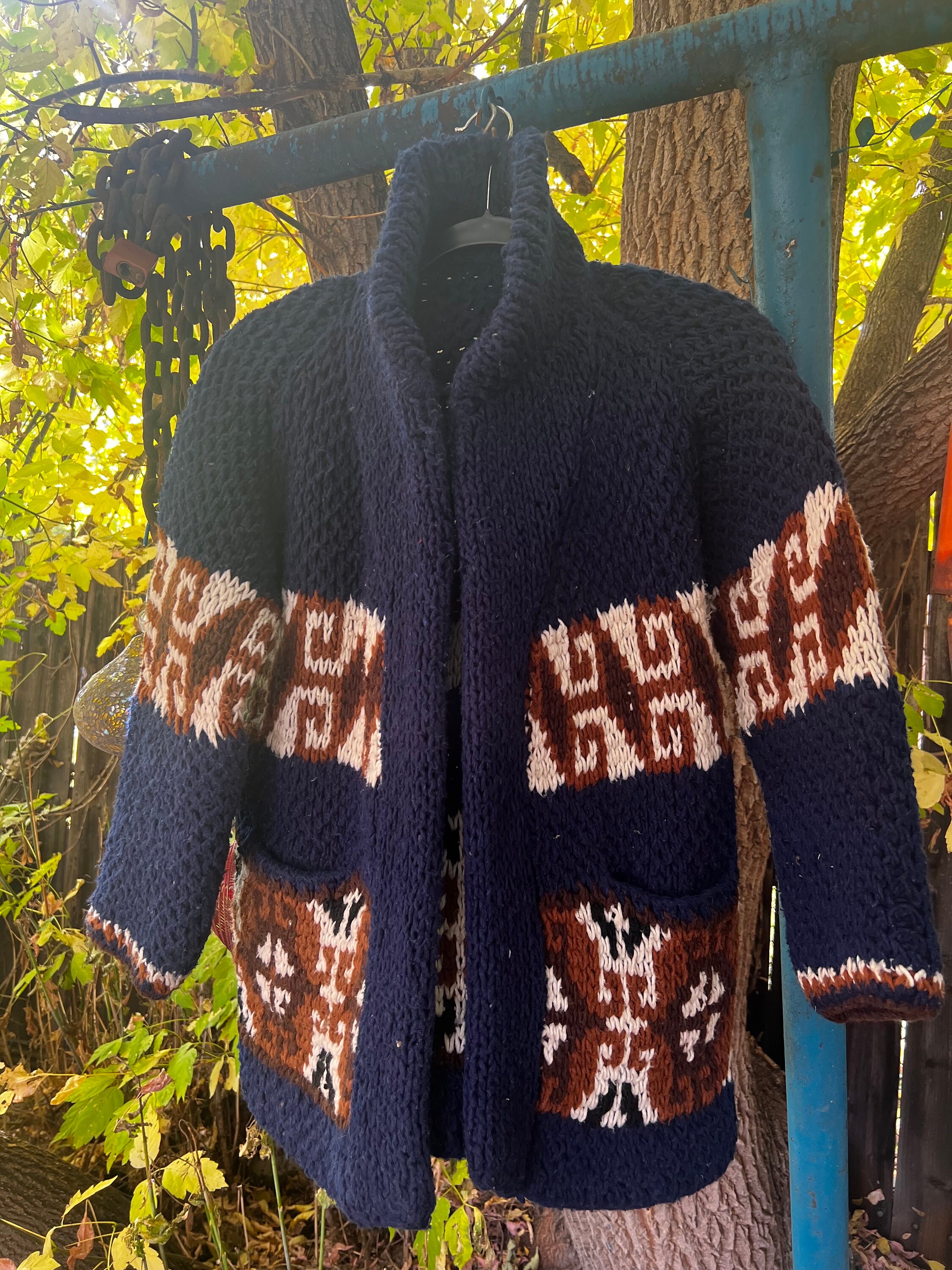 1970s Starsky and Hutch the Dude Big Lebowski Chunky Knit Cardigan Dad ...