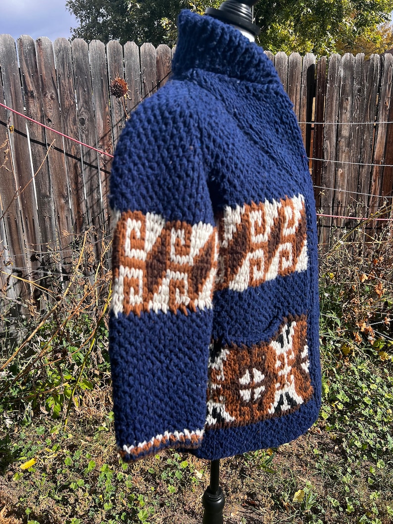 1970s Starsky and Hutch the Dude Big Lebowski Chunky Knit Cardigan Dad ...