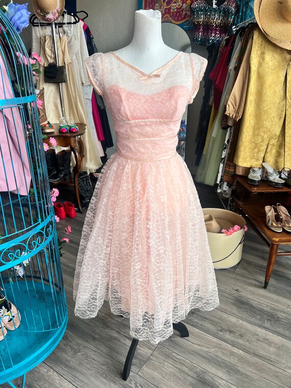 1950’s Lorrie Deb Pale Peach Pink Party Cupcake Flora… - Gem