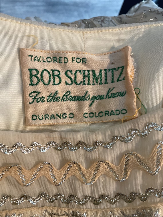 1940s Tailored for Bob Schmitz Cream color crepe pati… - Gem