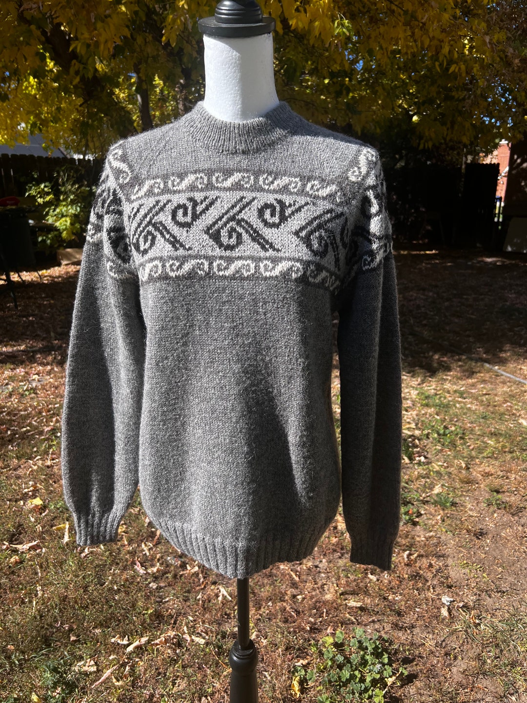 Vintage La Imilla Bolivian Hand Knit Alpaca Wool Sweater - Etsy