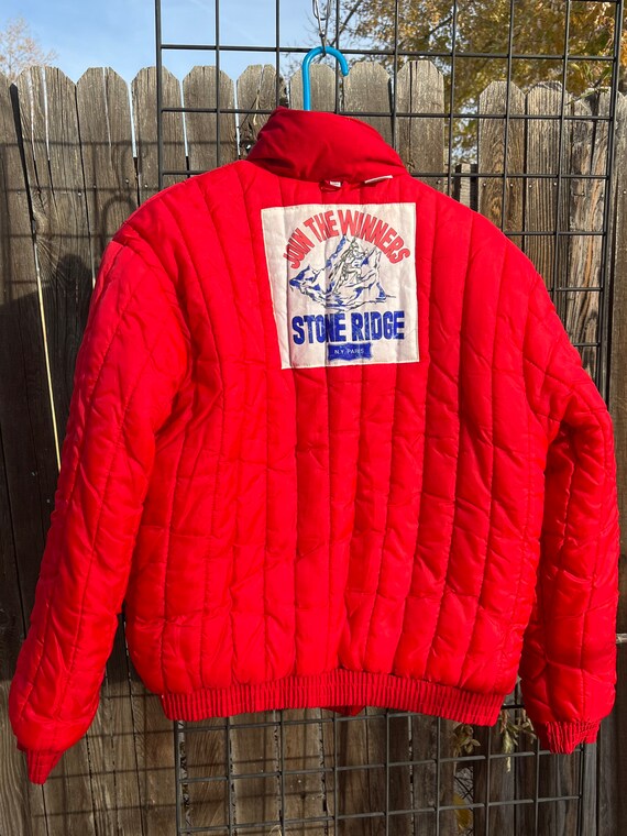 1980s Red Stone Ridge N.Y. Paris Bomber Ski Jacket - Gem