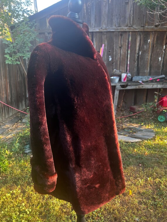 1940’s rich chocolate brown Mouton Lamb Fur Coat - Gem
