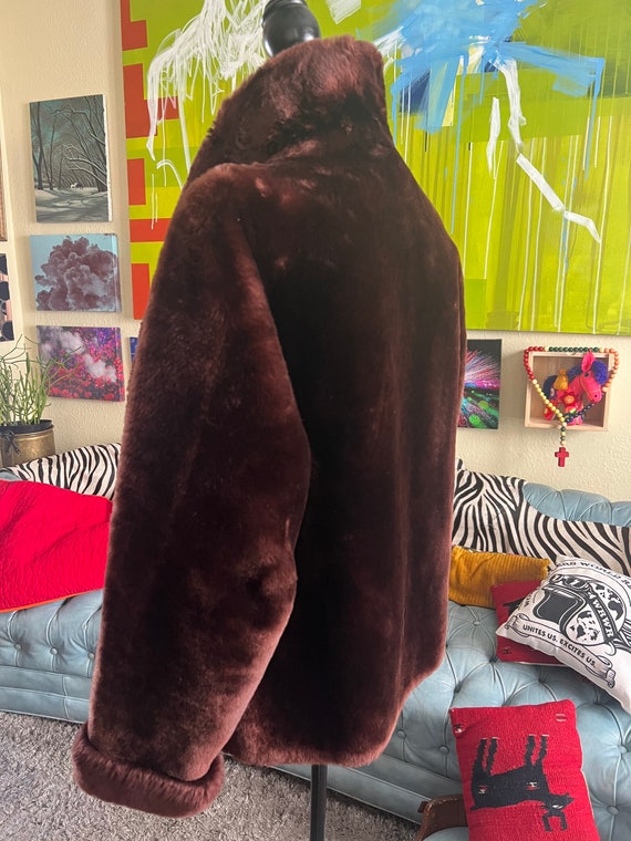1940’s rich chocolate brown Mouton Lamb Fur Coat - Gem