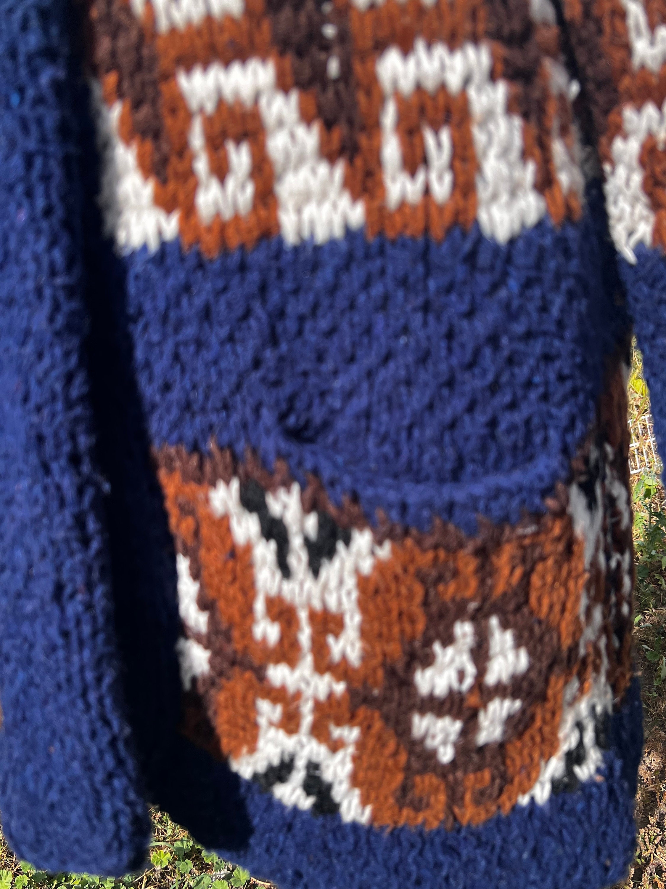 1970s Starsky and Hutch the Dude Big Lebowski Chunky Knit Cardigan Dad ...