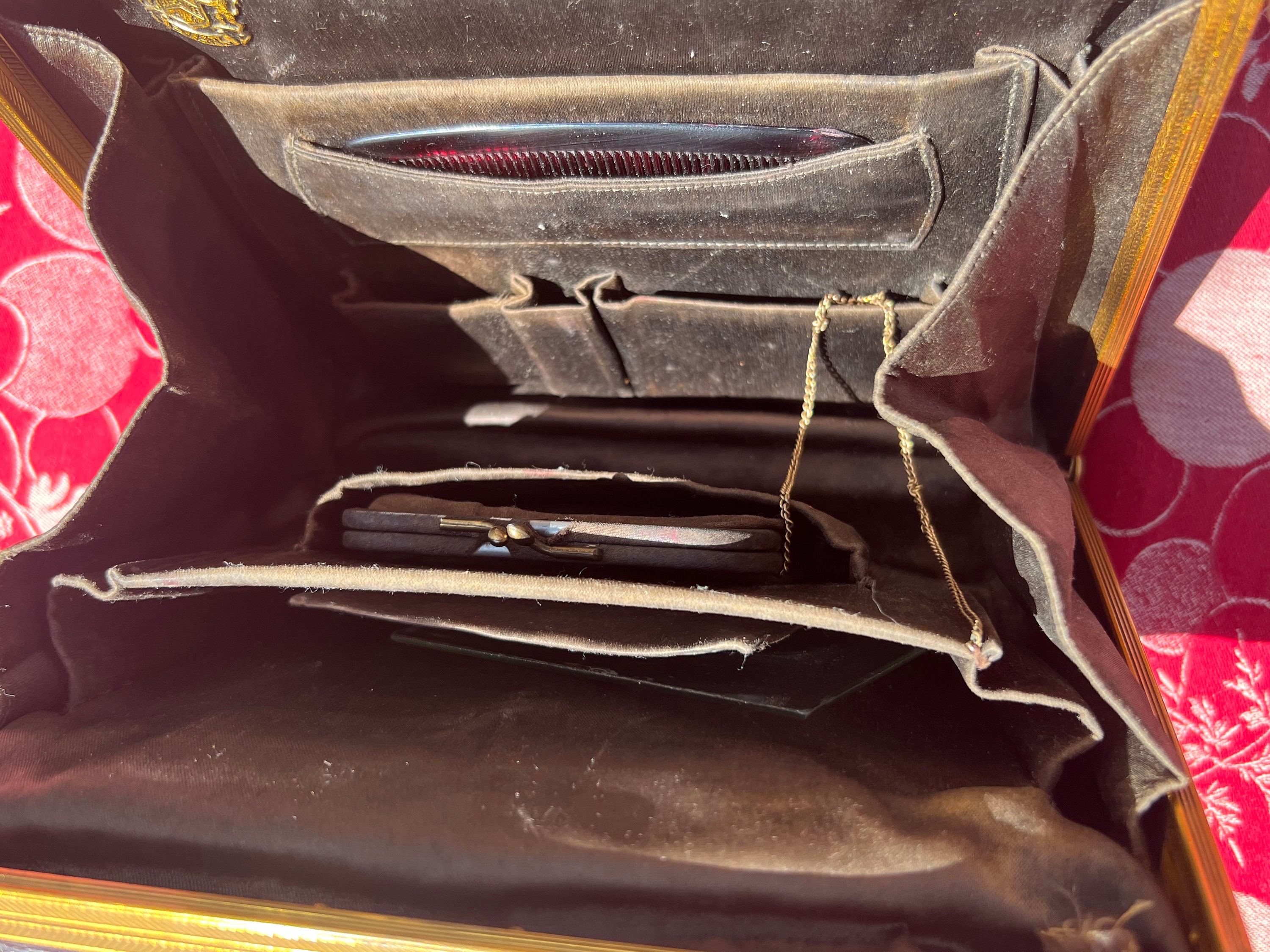 1940s Art Deco Evans Elegance Brown and Gold Purse - Etsy