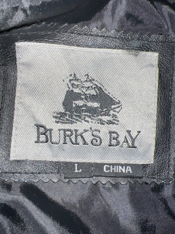 Vintage Burk’s Bay Black Leather Biker Bomber Jacket - Gem
