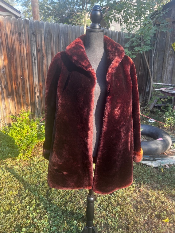 1940’s rich chocolate brown Mouton Lamb Fur Coat - Gem