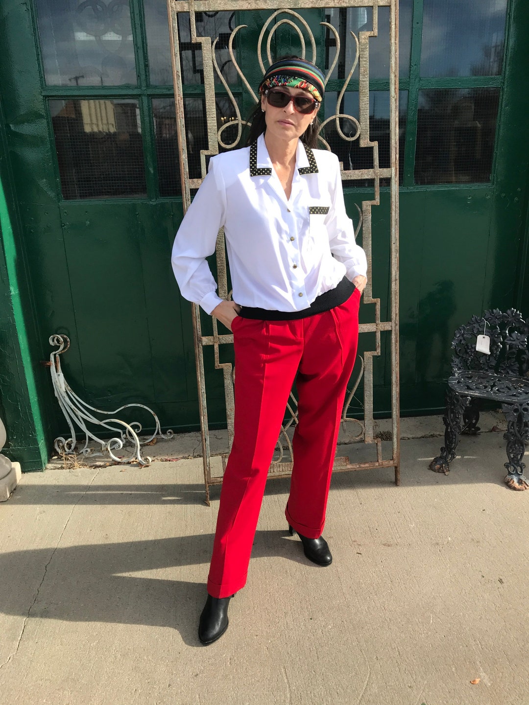 Vintage Folio Saks Fifth Avenue Red Slacks - Etsy