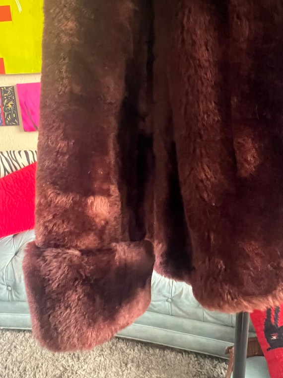 1940’s rich chocolate brown Mouton Lamb Fur Coat - Gem