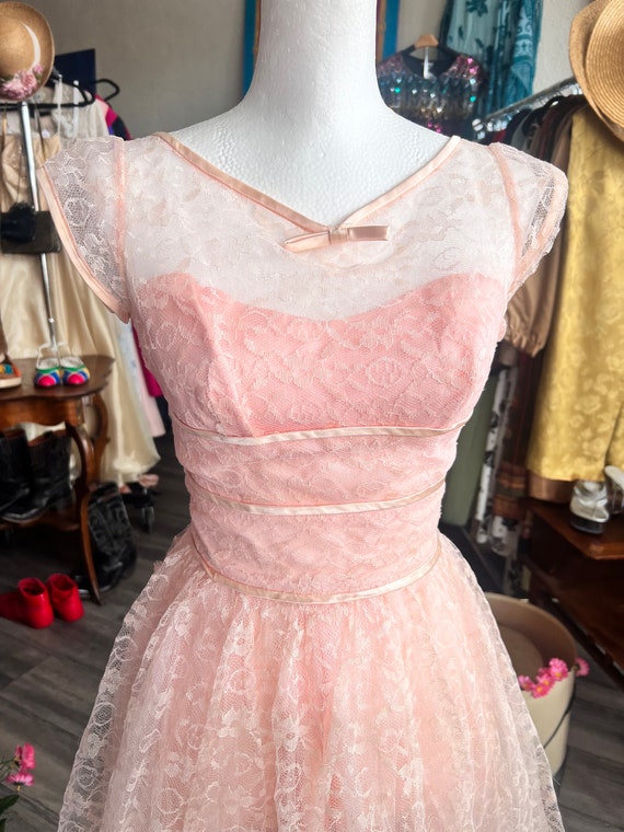 1950’s Lorrie Deb Pale Peach Pink Party Cupcake Flora… - Gem