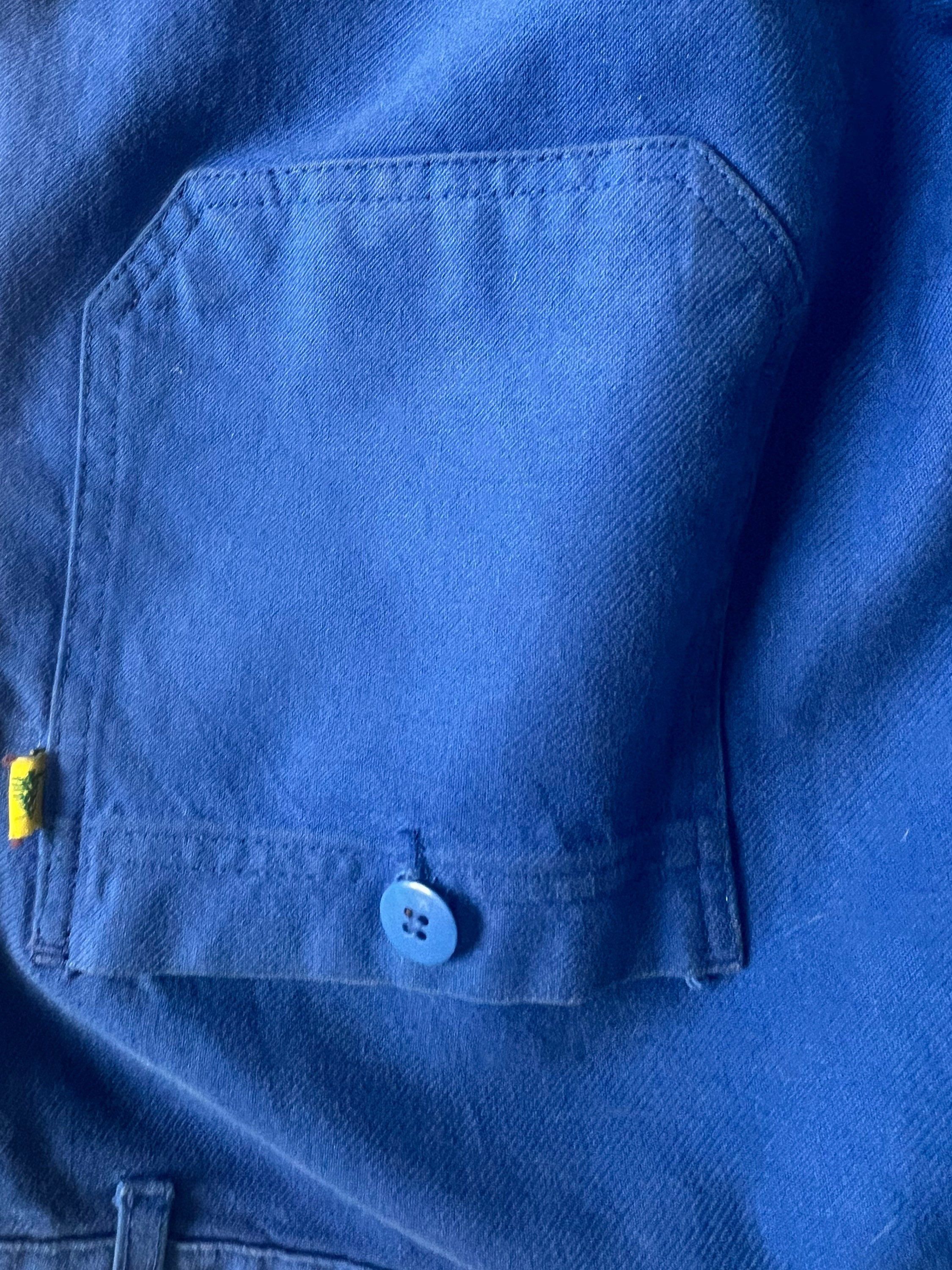 Vintage French Workwear Prussian Blue Button Down Utilitarian Pants - Etsy