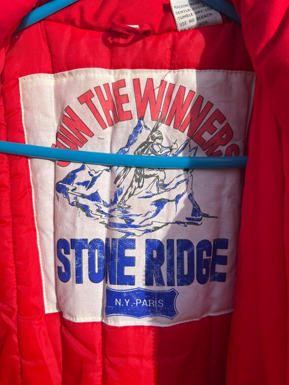 1980s Red Stone Ridge N.Y. Paris Bomber Ski Jacket - Gem