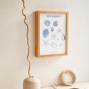 Coastal Seashell Art Print | Beach-inspired Wall Decor | Nautical ...