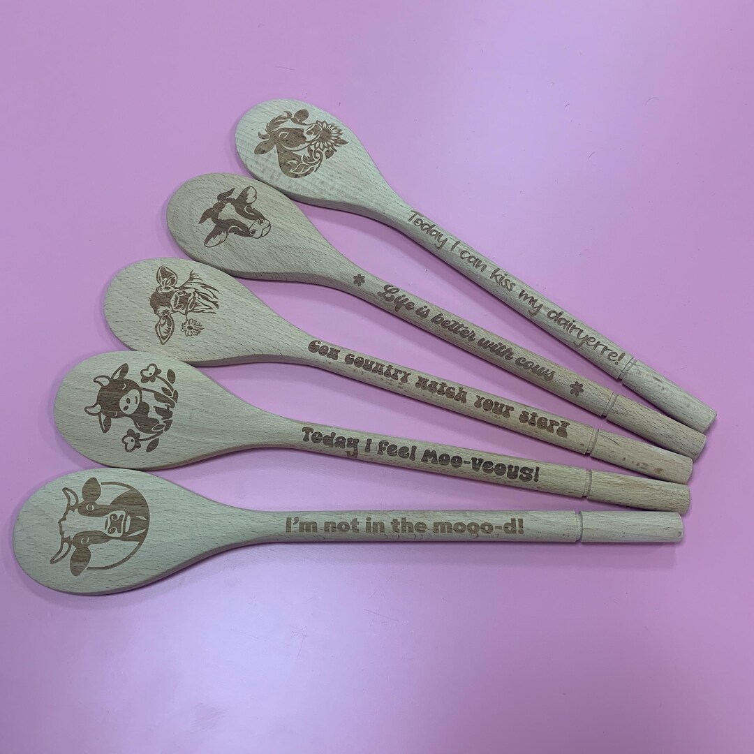Handmade Wooden Cow Spoon Eco-friendly, Premium Kitchen Tool Perfect ...