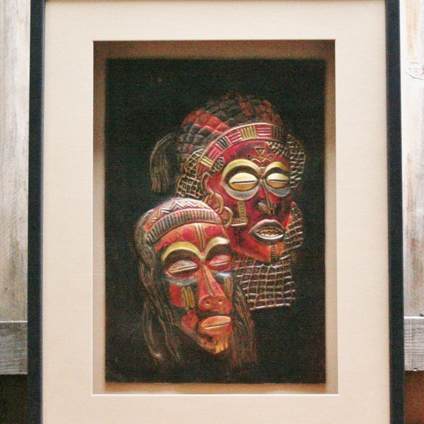 African Shadow Box Mask - Etsy