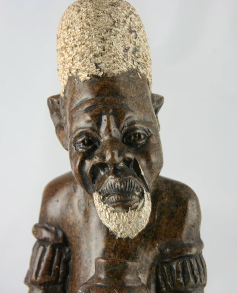 African Shona Sculpture Serpentine Stone 14h X 5w Vintage Zimbabwe Art ... African Shona Sculpture Serpentine Stone 14h X 5w Vintage Zimbabwe Art ...