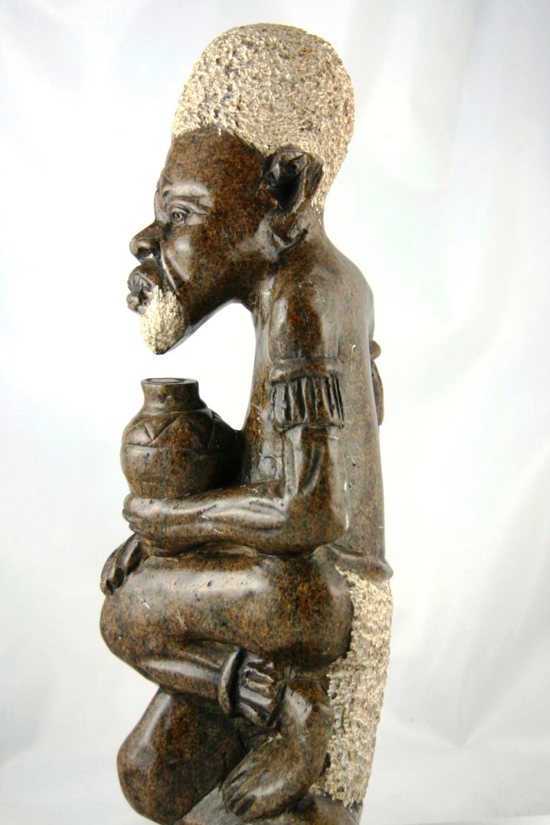 African Shona Sculpture Serpentine Stone 14 African Shona Sculpture Serpentine Stone 14