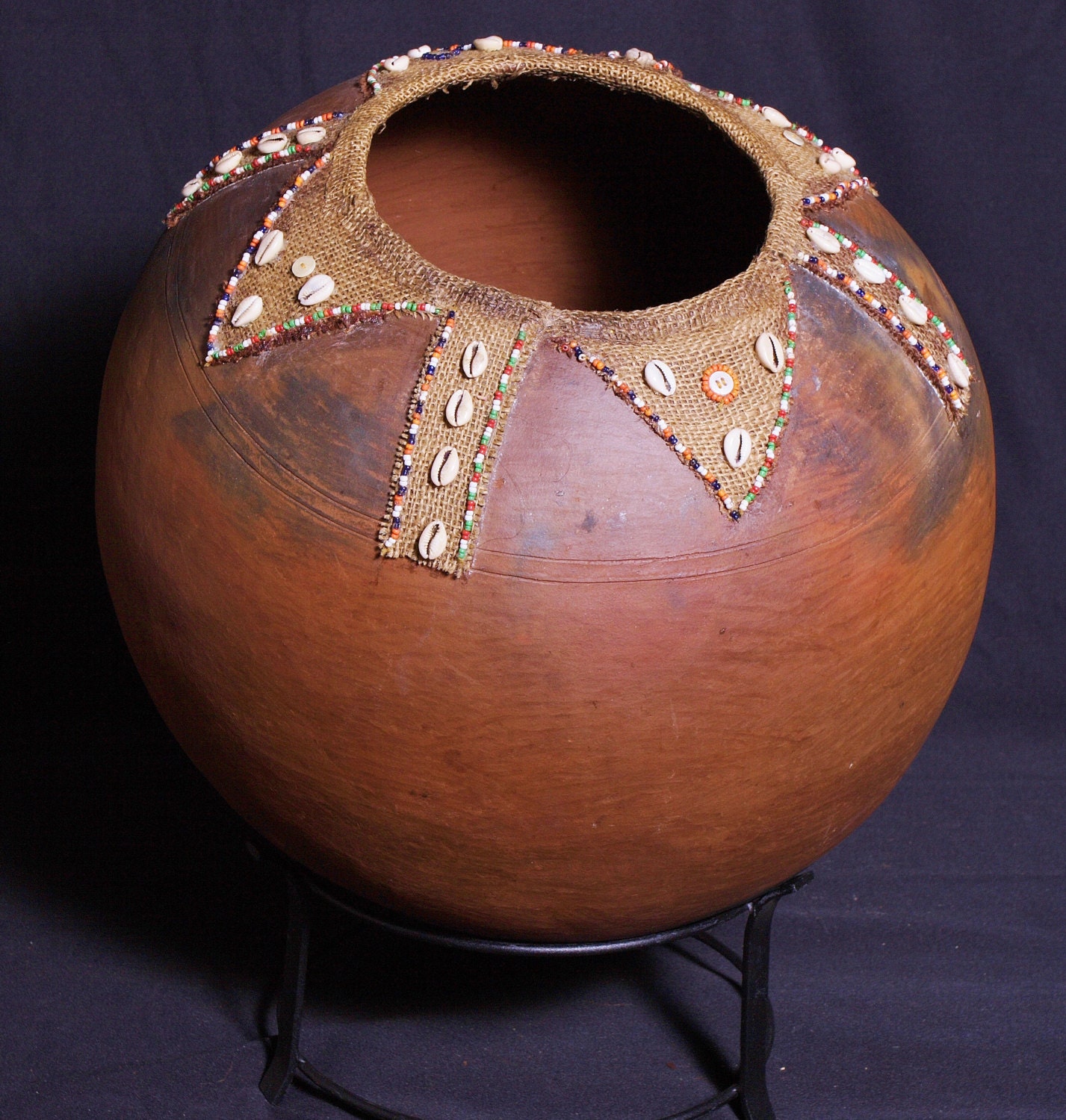 Tribally used in Ethiopia Vintage African Clay Water Pitcher Jug Drink ...