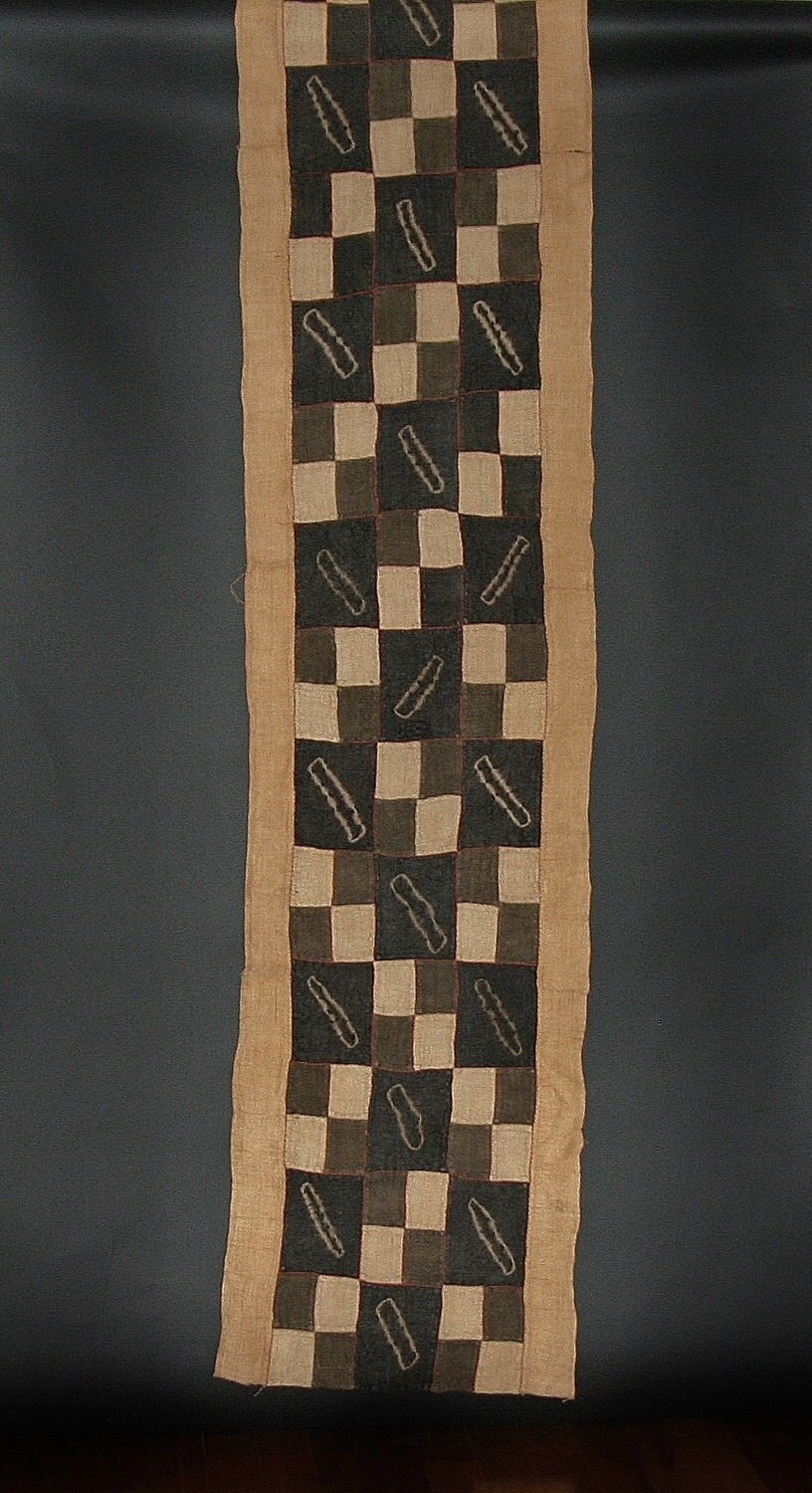Kuba Cloth African Woven Raffia Textile Vintage Charcoal - Etsy