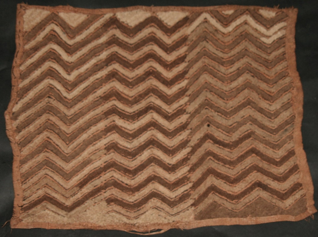 African Kuba Shoowa Cloth 10 - Vintage Handwoven in the Congo DR 20" X ...