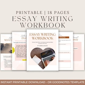 Beginner Essay Workbook for High School or College (printable and ...