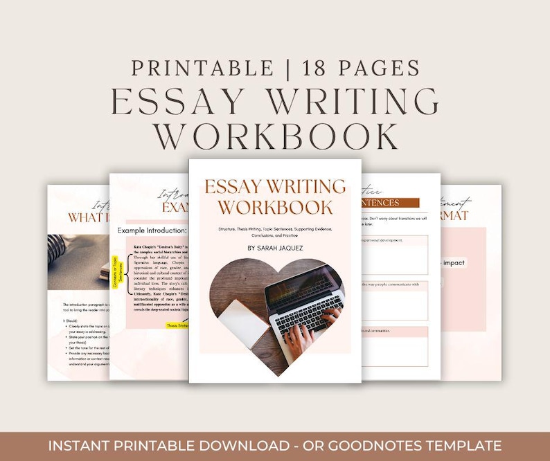 Beginner Essay Workbook for High School or College (printable and ...