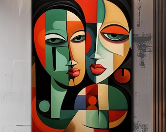 Pablo Picasso Wall Art-lips Wall Art-modernstainedglass-tempered Glass ...