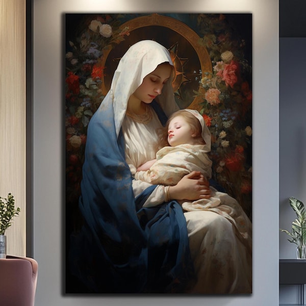 Abstract Virgin Mary - Etsy