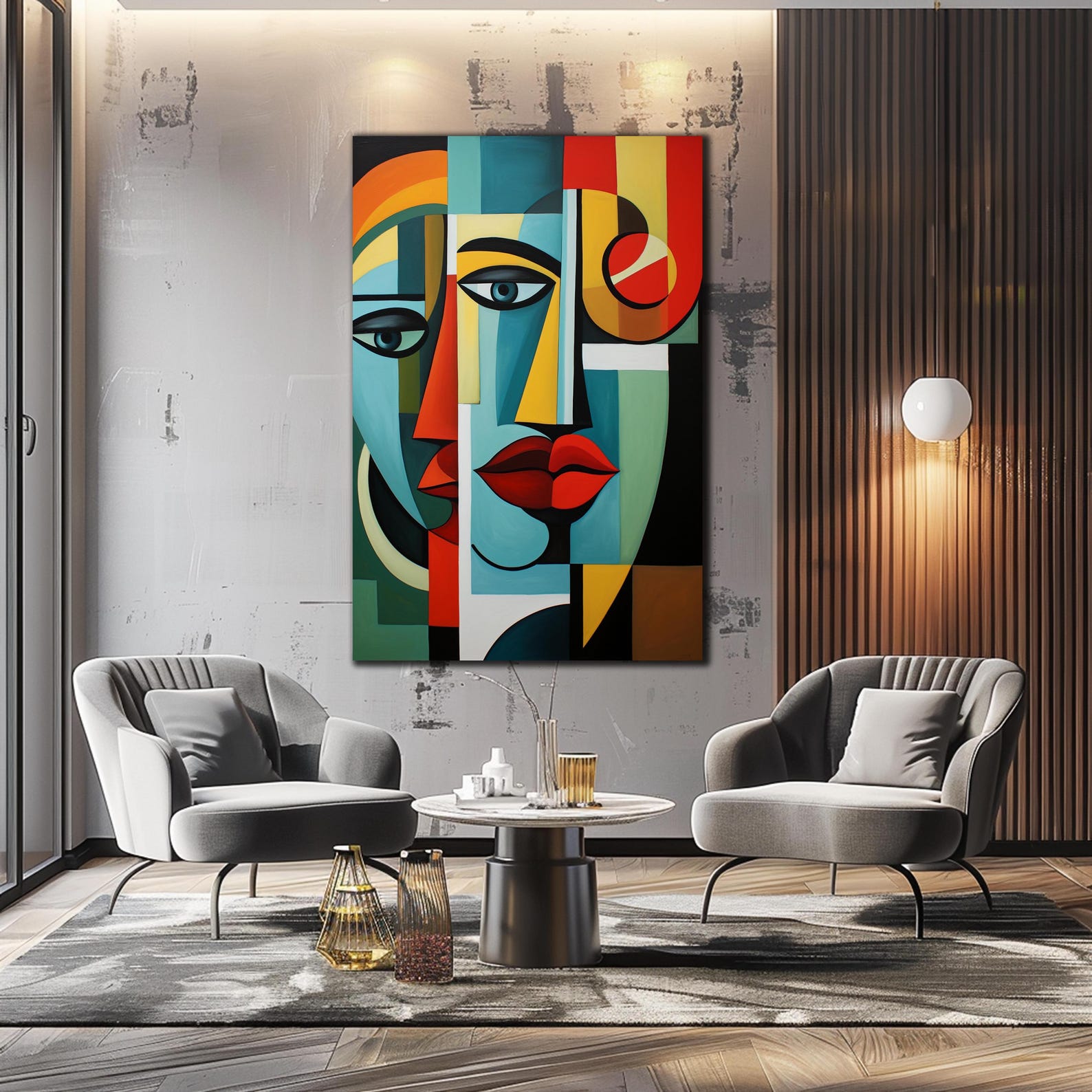 Pablo Picasso Wall Art-lips Wall Art-modern stained glass-tempered ...