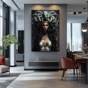 Medusa Wall Art-tempered Glass Wall Art-medusa Wall Decor-large Glass ...
